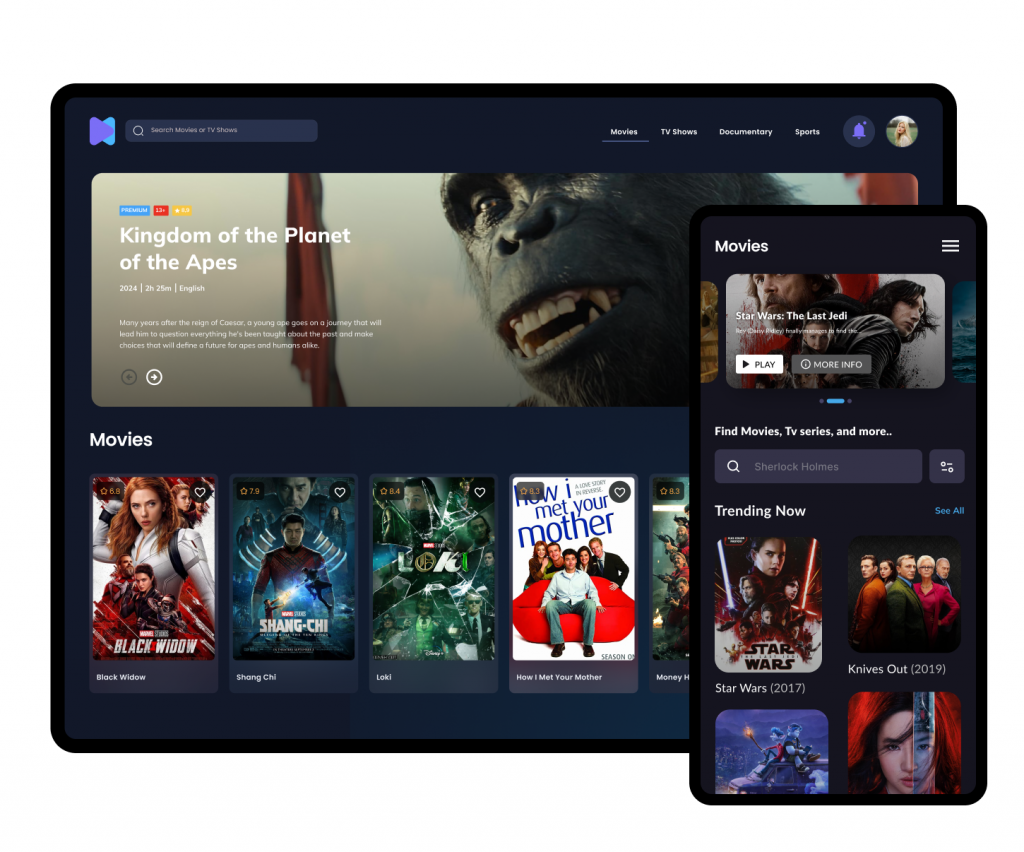 Cross-platform solution for searching cinema-related data | Leobit